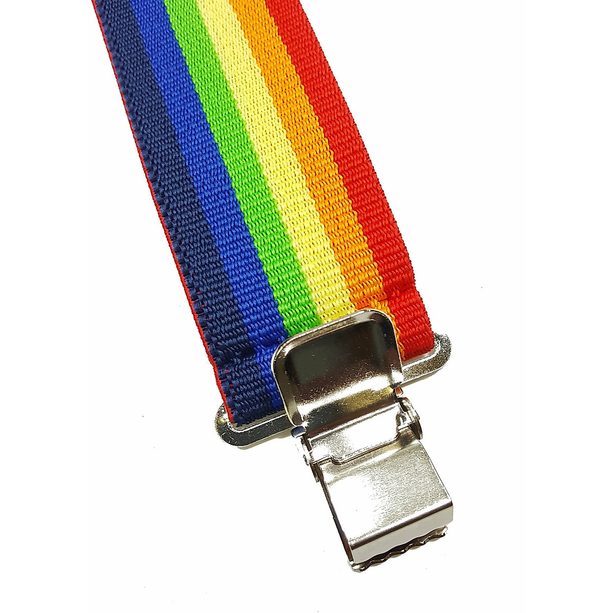 RAINBOW - USA MADE CUSTOM SUSPENDERS - 2" WIDE - STRONG METAL CLIPS - 02100