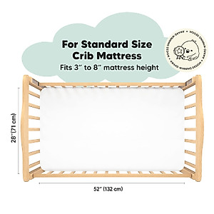 KeaBabies 2-Pack Organic Crib Sheets for Boys, Girls - Jersey Fitted Crib Sheet, Baby Crib Sheets Neutral, Crib Mattress Sheet, Cotton Crib Sheets, Soft Baby Sheets, Unisex Crib Fitted Sheet