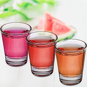 Tebery 30 Pack Round Shot Glasses Bulk Sets with Heavy Base, 2 Ounces Tequila Cups Small Glass Shot Cups, Clear Whiskey Shot Glass Set for Vodka, Whiskey, Tequila, Espresso, Liquor