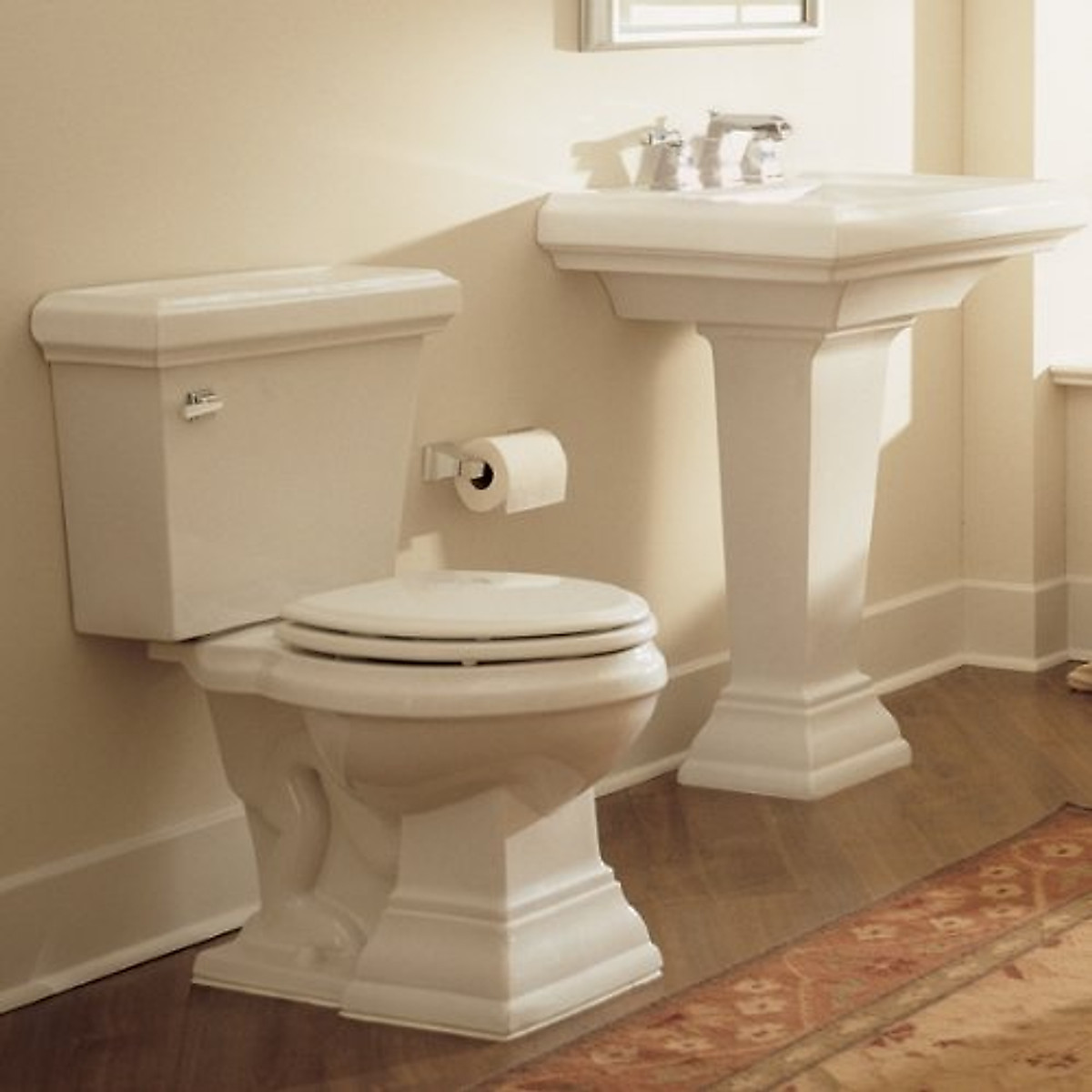 American Standard 0031000.020 Brands Cadet 3 High Efficiency Toilet Tank, 1.28 gpf, 3 in Flush Valve, White pedestal sink, 10 in wide x 10 in tall x 28 in deep