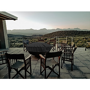 MBCOVER Fire Pit Cover Round for Fire Pit 22 Inch – 34 Inch, Heavy Duty 420D Oxford Fabric Fire pit Cover Round