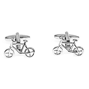 MRCUFF Bicycle Bike Cycling Cyclists Pair Cufflinks in a Presentation Gift Box & Polishing Cloth