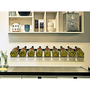 Vinotemp Wall Mount Wine Rack 9 Bottle Capacity Wire Metal Wine Holder for Red, White, Sparkling, Campaign Bottles for Home, Kitchen, Bar Storage