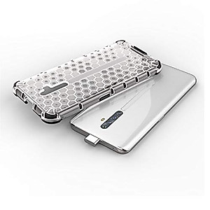 Oppo case for Oppo Reno2 Z Shockproof Honeycomb PC + TPU Case(Blue) (Color : Green)