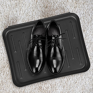 DOITOOL Black Plastic Outdoor Boot Tray, Indoor Use