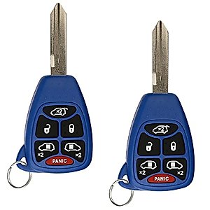 2x Keyless Entry Remote 6btn Navy Blue Key Fob for Chrysler Dodge (M3N5WY72XX)