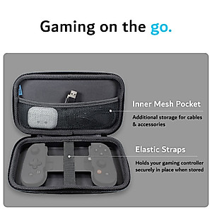 TUDIA Hard Case Compatible with Backbone One Gaming Controller, Protective Travel Portable Storage EVA Case with Mesh Pocket & Wrist Strap