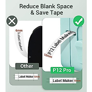 Phomemo Label Makers, P12 Label Maker Machine with Tape, Sticker Label Maker Compatible with Different Material Labels, Small Label Printer to iOS and Android Device, with Multiple Templates Font Icon