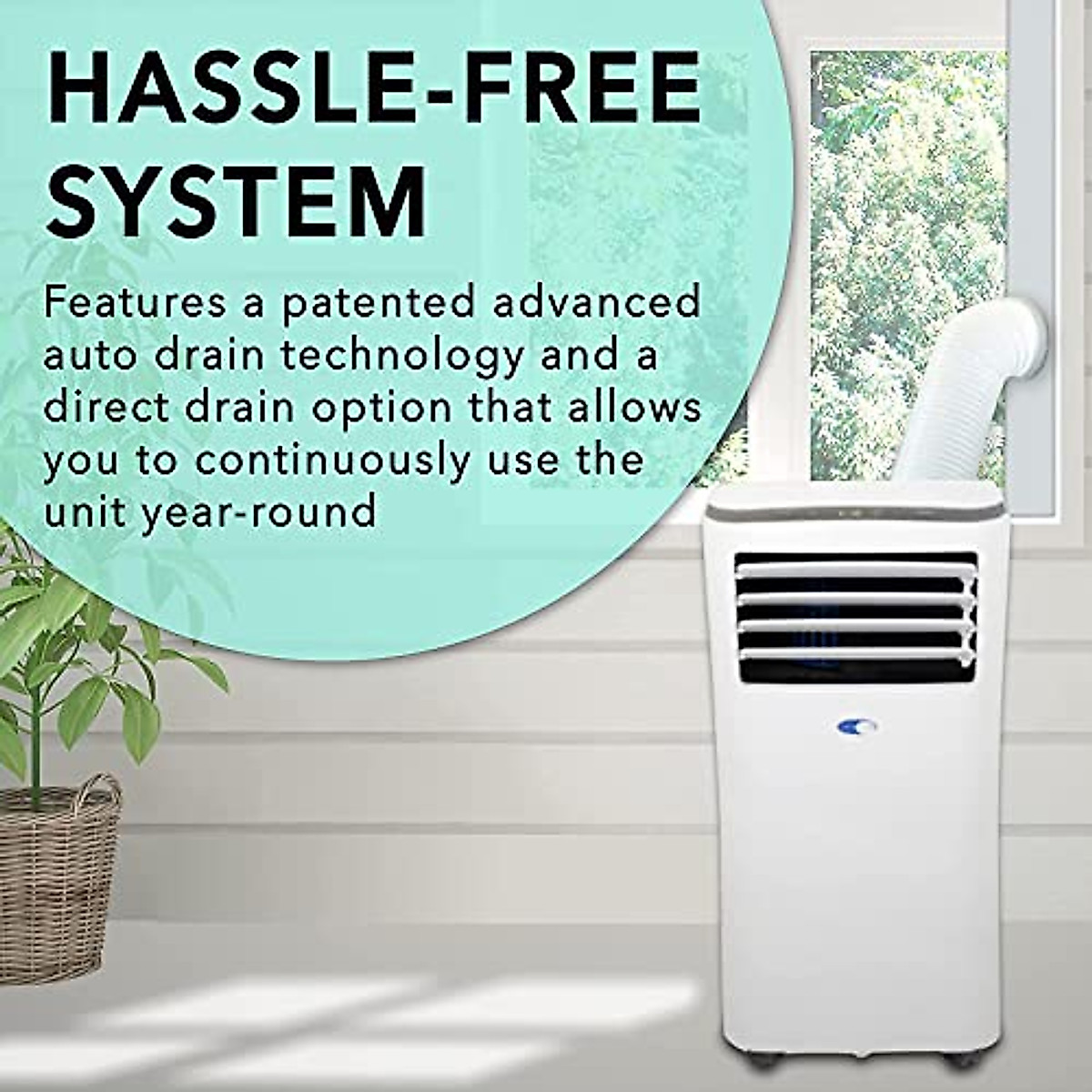 Whynter ARC-102CS 10,000 BTU 3-in-1 Portable Air Conditioner, Dehumidifier and Fan Bundle with 2 YR CPS Enhanced Protection Pack