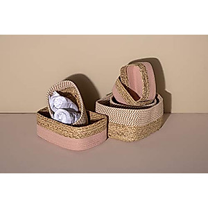 Shiraleah Set of 3 Blush Dalton Organizer Baskets