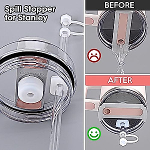 Winceed Silicone Sleeve for Stanley Quencher H2.0 30oz Tumbler with Handle, Protective Stanley Water Bottle Sleeve, Reusable Boot Cover for Stanley Cup (30oz, Rose Quartz)