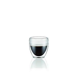 Bodum Pavina Outdoor Double-Wall Plastic Tumbler, BPA-Free, 8oz, Clear