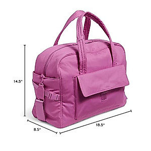 Vera Bradley Women's Cotton Utility Travel Bag, Rich Orchid - Recycled Cotton, One Size