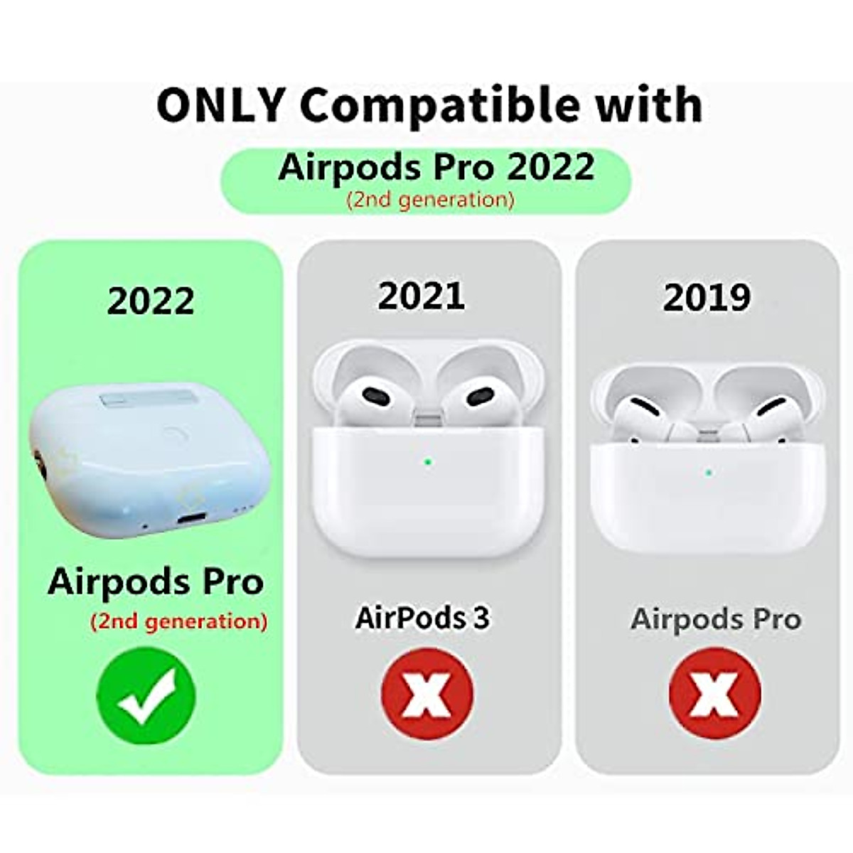 for Airpods Pro 2nd Generation Case Cover 2022, Cute Cartoon 3D Butterfly Charm Soft Silicone Skin Women Girls Kids Teens Kit Cases with Fun Cool Keychain for Apple Airpods Pro 2nd Gen (Purple)