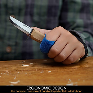 BeaverCraft Whittling Knife for Beginners C1 Kid Stropping Leather Strop Kit for Sharpening Knife Strop LS2P1