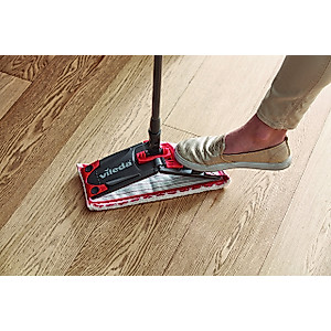 Vileda Ultramax Power 155743 2-in-1 Metal/Black Red Micro-Fibre Flat Mop Cleaning System (14 x 35 x 150cm)