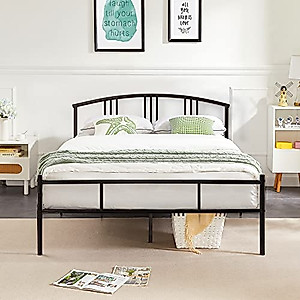 VECELO 14 inch Full Size Bed Frame Metal Platform Mattress Foundation with headboard Footboard Steel Slat Support/No Box Spring Needed/Easy Assembly