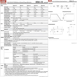 FerroFab IRM-05-12 12V 0.42A 5W Single Output AC-DC PCB Mount Power Supply, 85-305VAC/120-430VDC Input, Ultra-Compact, Class II Isolation,UL/TUV/CB, for Industrial Automation, Machinery and More