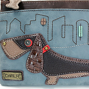 Chala Small Crossbody Phone Purse with 2 Adjustable Strap (Weiner Blue)