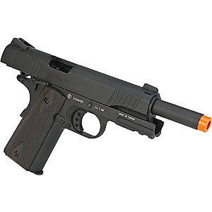 Colt 1911 CO2 Full Metal Airsoft Pistol with Adjustable Hop-Up and Blowback, 380-390 FPS, Black