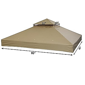 SCOCANOPY 8'x8' Gazebo Replacement Top for Model L-GZ385PST A101003000