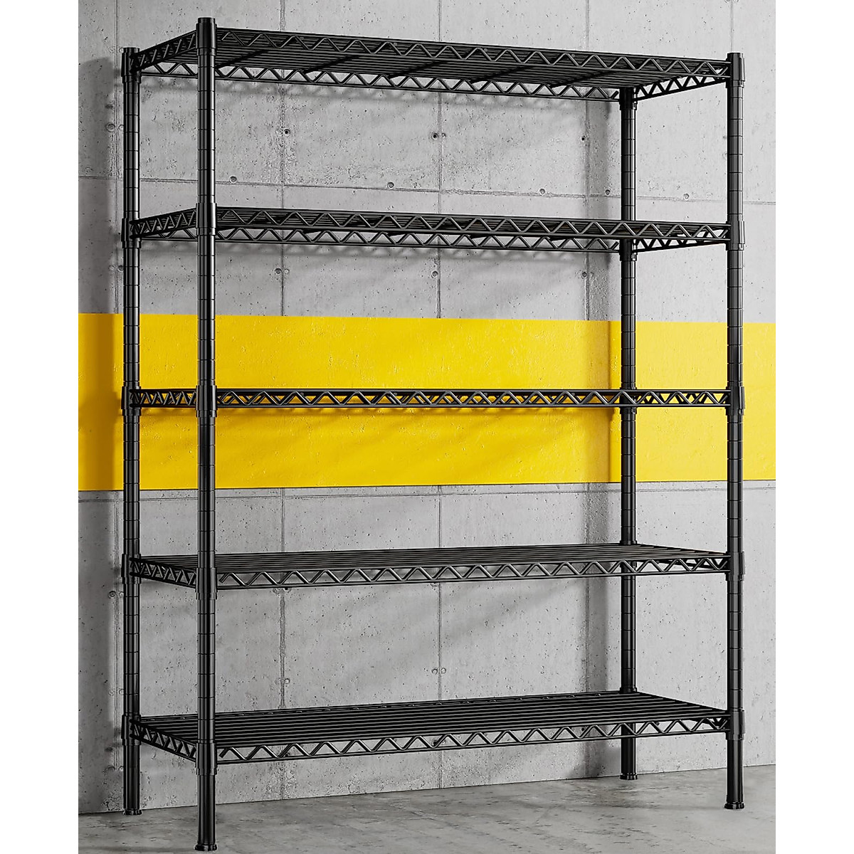 REIBII 5-Shelf Wire Shelving,Storage Shelves Metal Shelves for Storage,71’’H Adjustable Garage Shelving Heavy Duty Storage Rack Pantry Shelf Kitchen Shelving,71’’H X35.4’’W X13.7’’D