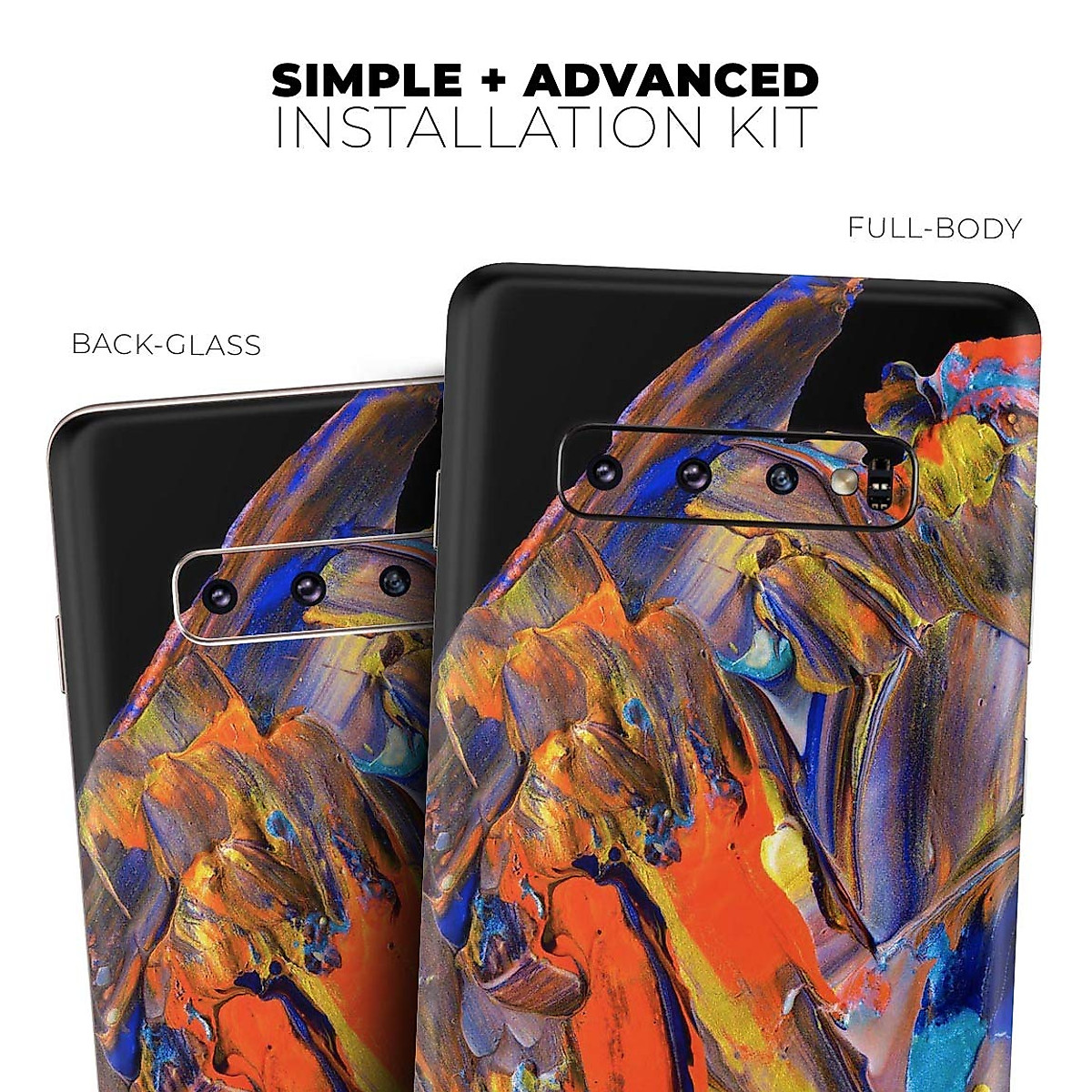 DesignSkinz Liquid Abstract Paint V63 Protective Vinyl Decal Wrap Skin Cover Compatible with The Samsung Galaxy S20 (Screen Trim & Back Glass Skin)