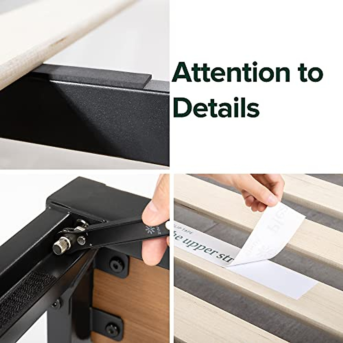 ZINUS GOOD DESIGN Award Winner Suzanne 6 Inch Bamboo and Metal Platforma Bed Frame / No Box Spring Needed / Wood Slat Support, Chestnut Brown, King