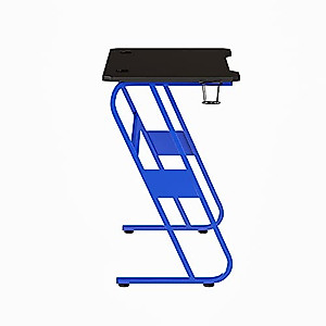 Flash Furniture Fisher Gaming Desk - Blue Ergonomic Computer Desk - 51.5" Gamers Table with Cup Holder and Headphone Hook