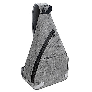 CALACH Sling Backpack Bag Chest Crossbody Bag Foldable Travel Hiking Daypack for Men Women(Grey)