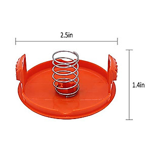 AF 100 Spool fit for Black and Decker Trimmer Line Replacement Spool AF 100,GH900 GH600 GH610,0.065" 30ft AF-100 Spool Refills Replacement RC-100-P Spools Caps&Springs,8 Spools+1 Cap+1 Spring