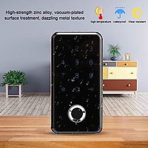 Smart Combination Lock, Keyless Fingerprint Digital Password Electronic Lock for Cabinet File Locker 2 Colors(Gold)