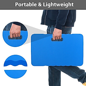 HOOPLE Extra Thick Kneeling Pad, Soft Foam Kneeling Cushion, Waterproof Knee Pads, Lightweight Knee Mat for Bathing, Workout Supplies, Exercise Yoga, Garden Work Gifts 15.7 x 11 Inches Blue