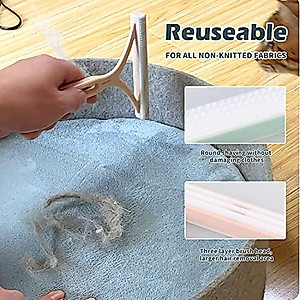 AAfree Cat/Dog Hair Remover for Couch, Cat Fur Remover,Carpet Hair Removal Tool,Couch Cleaner,Non-Damaging for Furniture,Clothes,Carpet,Cat Tree,Portable Lint Hair Remover for Pet Hair