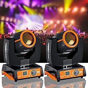 7R 230W Beam Sharpy Stage Lights Moving Head Lights, U`King Stage Light DJ Light 17 Gobos and 14 Colors DMX512 Control for Stage Disco Club Lighting Party Christmas - 2Pcs