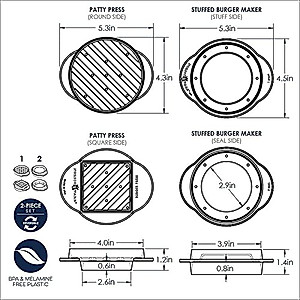 Nordic Ware 365 Indoor/Outdoor Stuffed Burger Maker and Patty Press