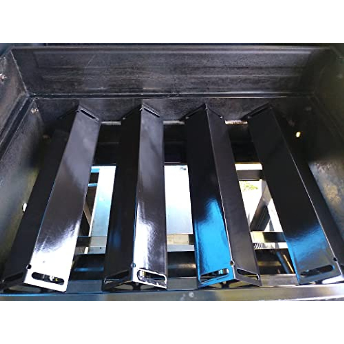 Hisencn Replacement Parts Kit for Charbroil 4 Burner 463211512, 463211513, 463211514 Gas Grill, Stainless Steel Grill Burner, Porcelain Steel Heat Tent Shield Deflector, Adjustable Carryover Tube