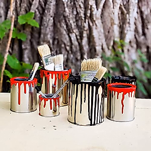 Empty Metal Paint Cans with Lids - Paint Storage Container for Solvents, Paints, or Craft Projects- ( Gallon, Quart, Pint, ½ Pint) - Multipurpose Storage for Arts and Crafts, DIY Projects (4 Packs)