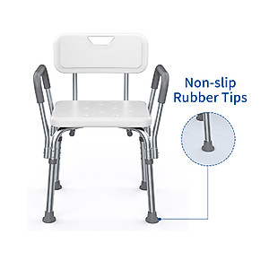 ANCKNE 4 Pack Replacement Feet for Shower Chair Bath Seat | 1-1/8"Slope Rubber Tips Non Slip Shower Bench | Tub Transfer Benches Suction Cup Feet