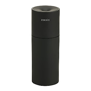 Homedics Portable Humidifier - Small Air Humidifiers for Bedroom, Plants, Office, Travel - Cool Mist Humidifiers, Color-Changing Accent Light, 2 Mist Settings, Black