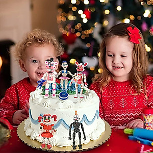 MATECam New Inspired 5PCS/Set FNAF Sister Location Figures FigFuntime Freddy, Circus Baby, Enard, Belora, Funtime Foxy Horror Doll Lightening Action Figures Toys