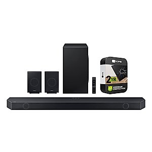 SAMSUNG HW-Q990C/ZA 11.1.4 ch. Wireless Dolby Atmos Soundbar and Rear Speakers 2023 (Renewed) Bundle with 2 YR CPS Enhanced Protection Pack