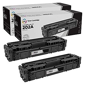 LD Products Compatible Toner Cartridge Replacement for HP 202A (2 Pack, Black) Compatible with HP Color Laserjet M254dw, M281cdw, M281dw, M281fdw