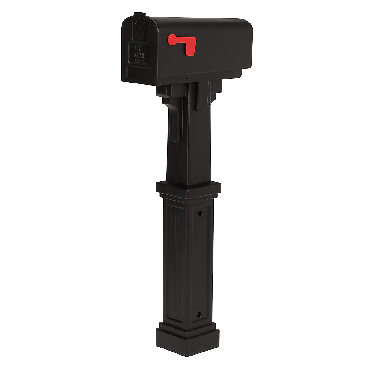 Architectural Mailboxes Parsons Medium Capacity, Plastic Post Mount Mailbox, Black