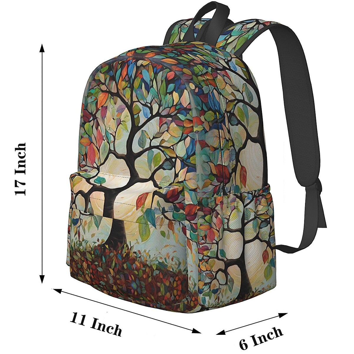 FeHuew 16 inch backpack Vintage Tree of Life Laptop Backpack Full Print School Bookbag Shoulder Bag for Travel Daypack