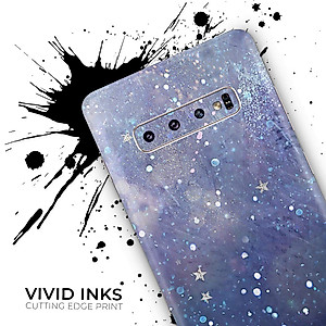 DesignSkinz Abstract Blue Grungy Stars Protective Vinyl Decal Wrap Skin Cover Compatible with The Samsung Galaxy S20 (Screen Trim & Back Glass Skin)
