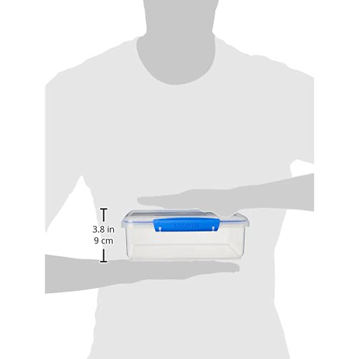 Sistema 1700 Klip It Collection Rectangle Food Storage Container, 2 Liter/67.6 Ounce