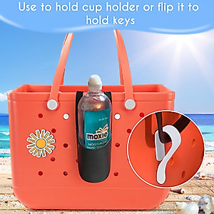 AIERSA Inserts Hooks Accessories for Bogg Bag,Charms Key Holder Carabiner for Bogg Bags,Pouch Earphone Tassel Keychain Cup Holder Attachment Compatible with Simply Southern Rubber Beach Totes Bags