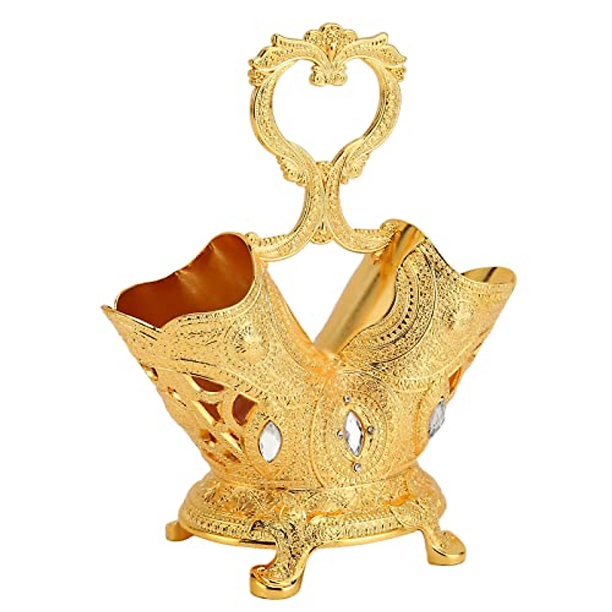 Utensil Organizer, Silverware Rack Gold Metal European Style Decoration Forks