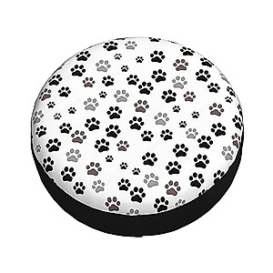 PASPRT Dog Footprints 3D Printing Spare Tire Covers Waterproof Universal Wheel Cover Dust-Proof Tire Cover Fit for Trailer Rv SUV 14-17 Inch